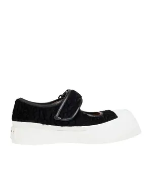 Marni Multicolored Mary Jane Flats - Black