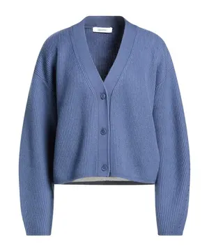Max Mara Solid Color Cardigans - Blue