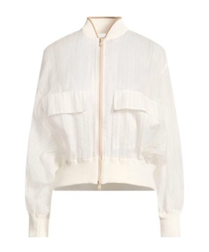 Brunello Cucinelli Striped Bomber Jacket