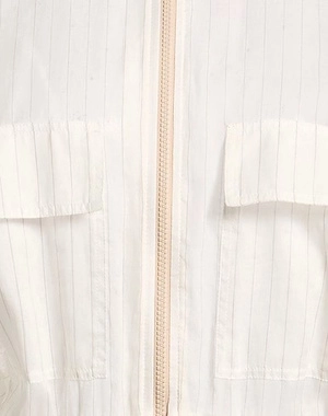 Brunello Cucinelli Striped Bomber Jacket
