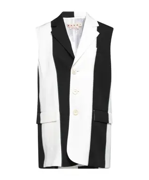 Marni Striped Sleeveless Suit Jacket - Black
