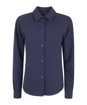 Aspesi Press-stud Long-sleeve Shirt - Blue