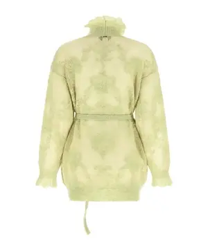 TWINSET Jacquard Belted Maxi Knitted Sweater
