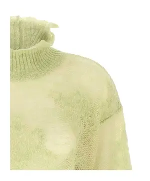TWINSET Jacquard Belted Maxi Knitted Sweater