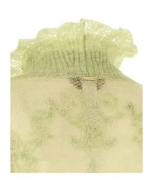 TWINSET Jacquard Belted Maxi Knitted Sweater