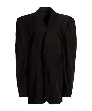 Balenciaga Solid-colored Long Coat - Black