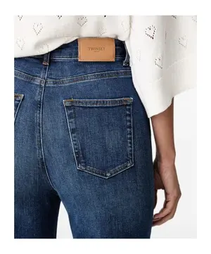 TWINSET High-rise Wide-leg Jeans
