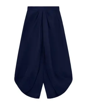 Giorgio Armani Pleated V-hem Skirt - Blue