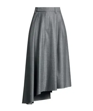 Brunello Cucinelli Asymmetrical Solidcolor Skirt - Grey