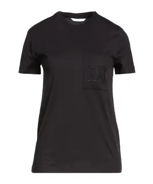 Max Mara Plain Colour T-shirts - Black