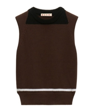Marni Sleeveless Crewneck Jumper - Chestnut