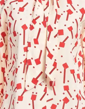 Tory Burch Long-sleeve Shirt With Multicolored Bowknots