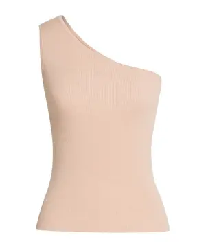 Max Mara Solid Color One-shoulder Tops - Sand-colored