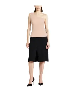 Max Mara Solid Color One-shoulder Tops