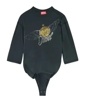 DIESEL® T-shirt Bodysuit With Concert Graphics