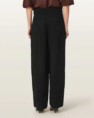 ALLSAINTS Phi Linen-blend Wide Leg Trousers