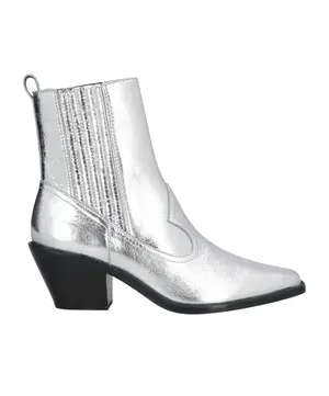 Tory Burch Metallic Denim Ankle Boots