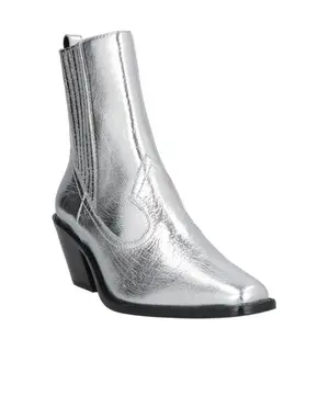 Tory Burch Metallic Denim Ankle Boots