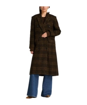 Isabel Marant Étoile Plaid Doublebreasted Long Coat