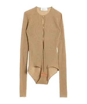 Sportmax Lightweight Knit Bodysuit - Camel