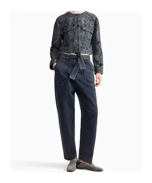 Giorgio Armani Belted Wide-leg Jeans