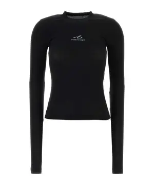 Balenciaga Long-sleeved Crew-neck Shirt - Black