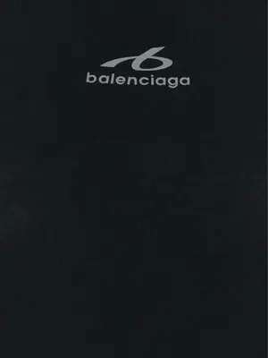 Balenciaga Logo-print Long-sleeved T-shirt - Black