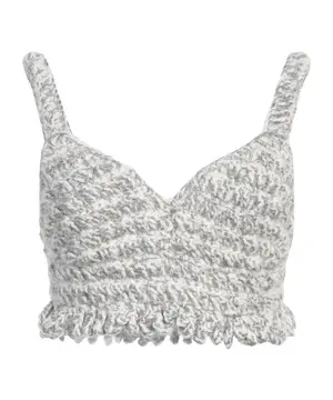 Dolce & Gabbana Two-tone Metallic Tank Top - White