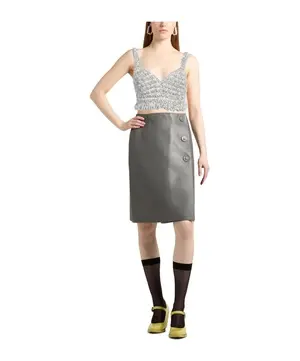 Dolce & Gabbana Two-tone Metallic Tank Top