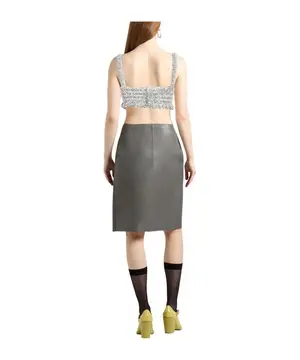 Dolce & Gabbana Two-tone Metallic Tank Top