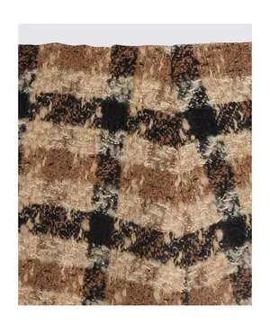 TWINSET Check Bouclé Miniskirt