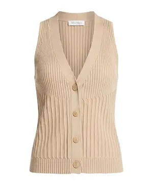 Max Mara Ribbed-knit Sleeveless Vest
