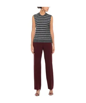 GANNI Striped Sleeveless Knit Top