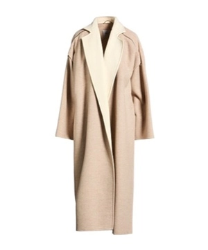 Max Mara Single-breasted Woolen Overcoat - Beige