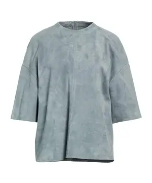 Max Mara Minimalist Suede Short-sleeve Top