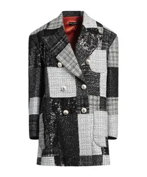 Dolce & Gabbana Colorful Sequin Doublebreasted Coat - Black