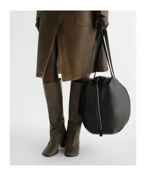 LEMAIRE Helmet Bag In Grained Paper Leather