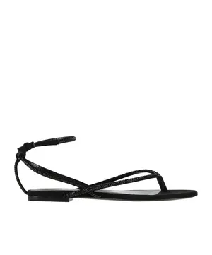 Saint Laurent Crystal Flipflops