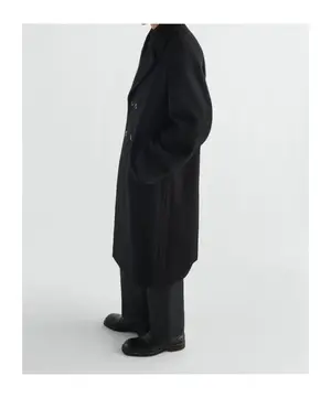 LEMAIRE Double-breasted Coat In Felted Wool And Alpaca Blend