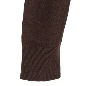 LEMAIRE Merino Wool Blend Trompe-l'œil Cardigan - Shitake