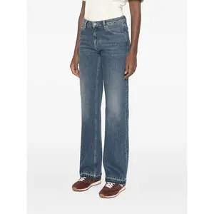 Ba&sh Faded-detail Denim Trousers