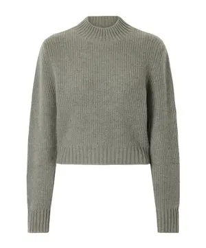 Le Kasha Ribbed Cropped Cashmere Turtleneck Sweater