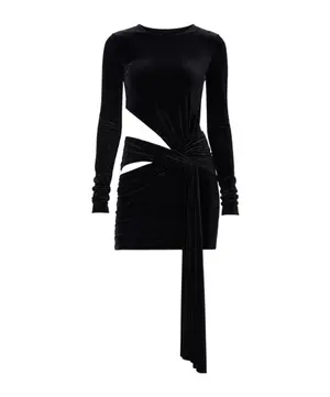 AMAZUIN Cut-out Lace-up Dress