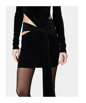 AMAZUIN Cut-out Lace-up Dress