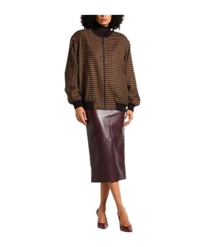 Saint Laurent Plaid Longsleeve Flight Jacket