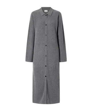 Le Kasha Ribbed Cashmere Maxi Dress - Gray