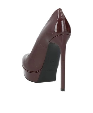 Saint Laurent Minimalist Patent Leather Highheeled Shoes