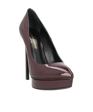 Saint Laurent Minimalist Patent Leather Highheeled Shoes