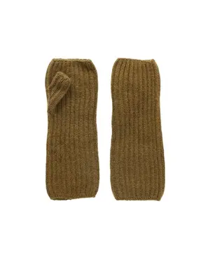 Johnstons Of Elgin Ribbed-knit Cashmere Gloves - Brown