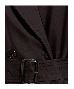Saint Laurent Solid-color Long Trench Coat